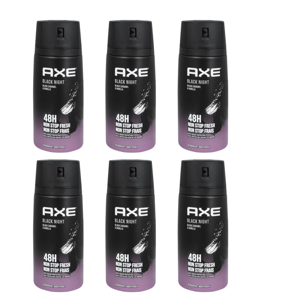 Axe Black Night Deodorant Body Spray Black Carmel & Vanilla 150ml ...